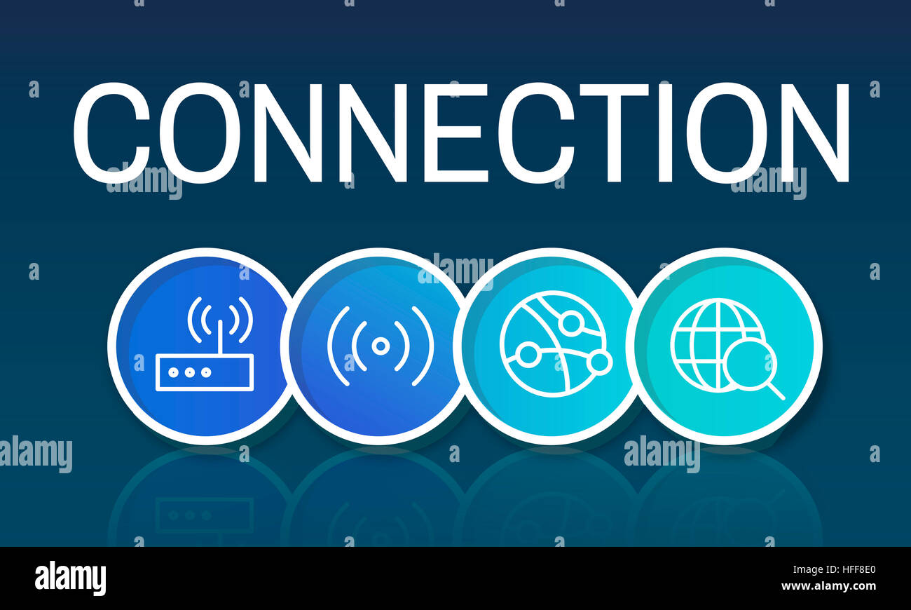Internet Network Buttons Icon Concept Stock Photo - Alamy