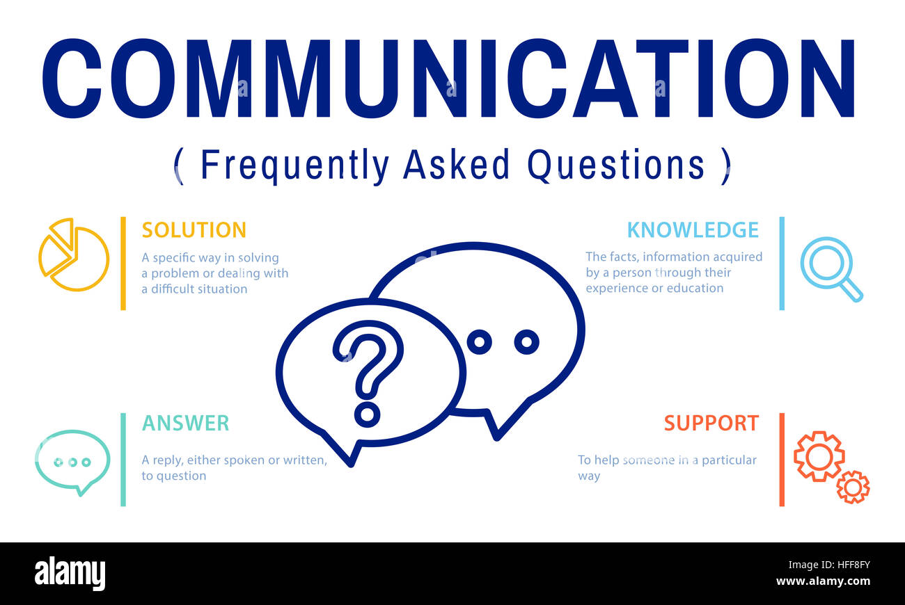 Frequently asked questions customer Cut Out Stock Images & Pictures - Alamy