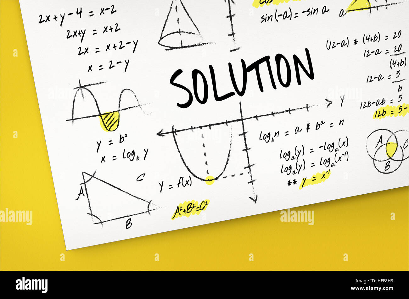 Methematics Math Algebra Calculus Numbers Concept Stock Photo - Alamy