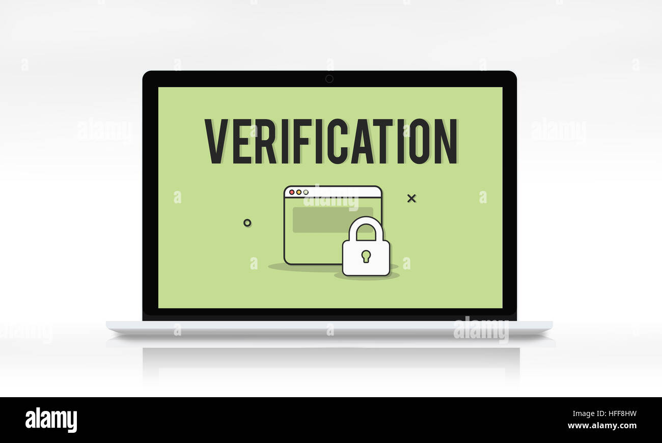 Authorize Protected Verification Privacy Security Concept Stock Photo ...