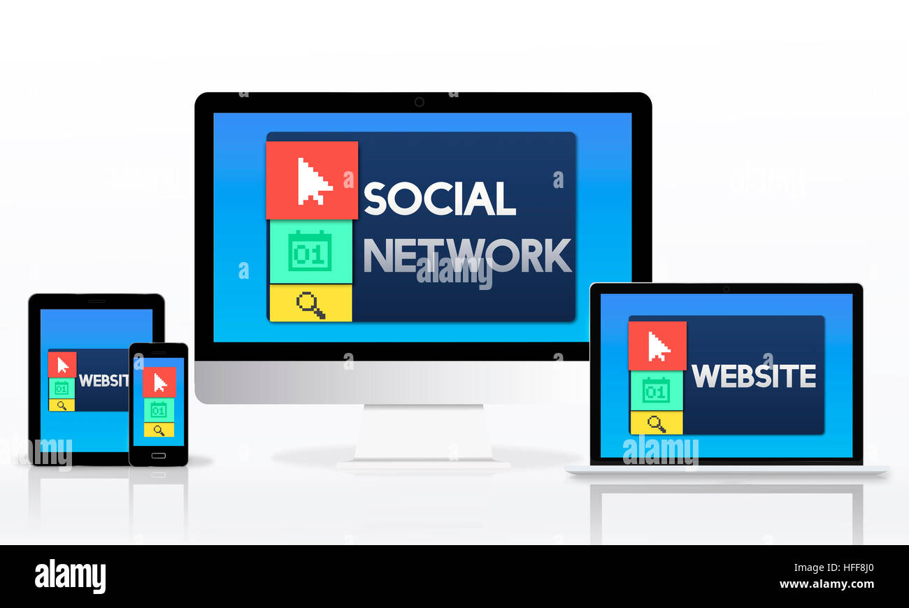 Browser Social Network Online Concept Stock Photo - Alamy