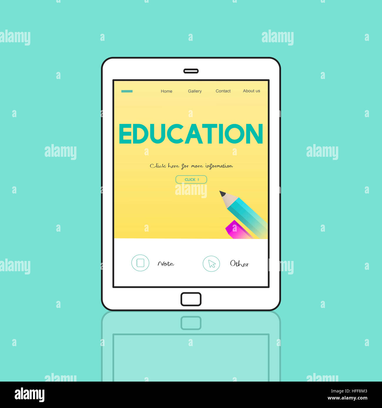 Online Education Interface Concept Stock Photo - Alamy
