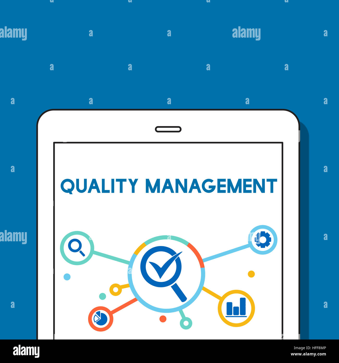 Quality Management Check Icon Concept Stock Photo - Alamy