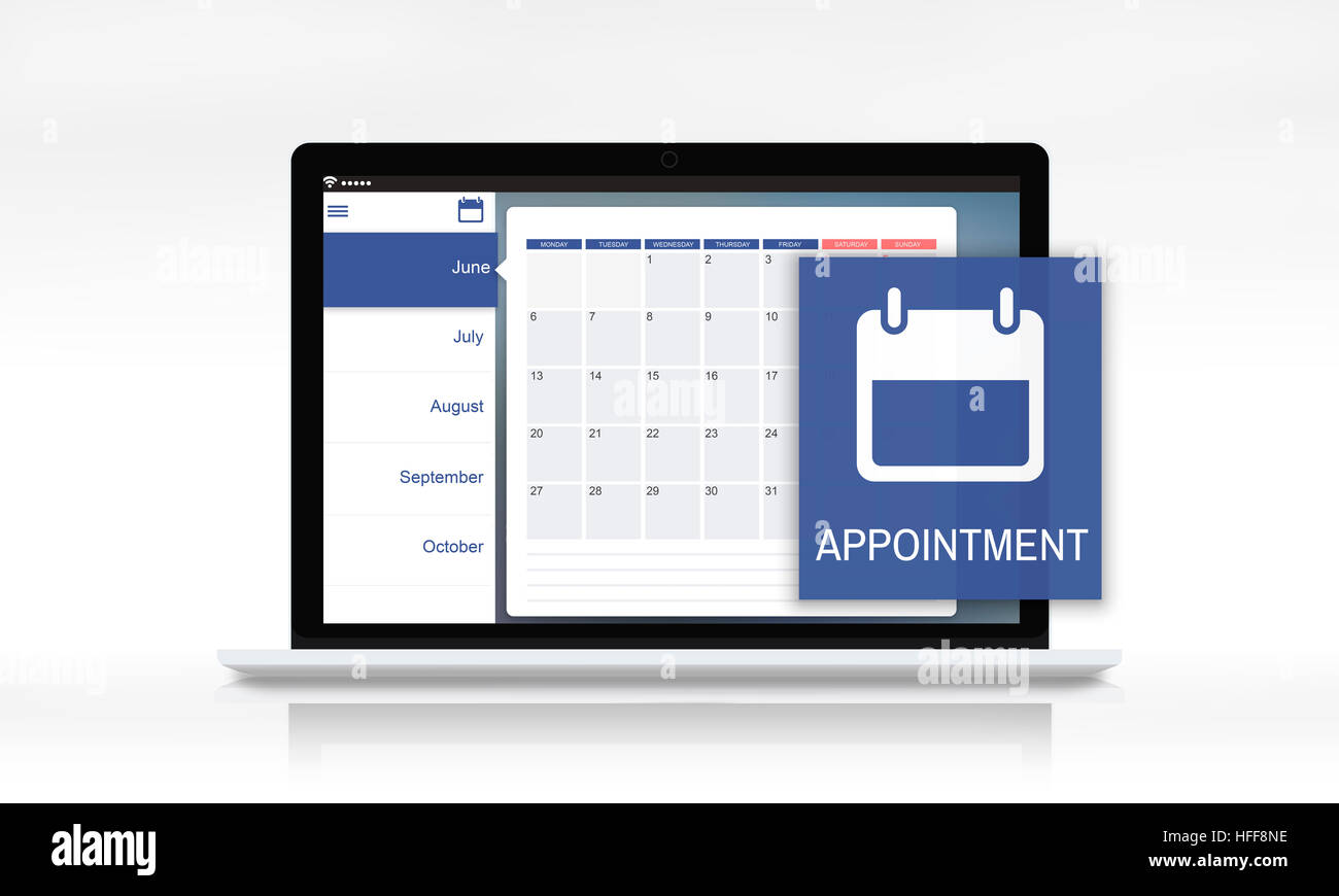 Appointment Agenda Reminder Personal Organizer Calendar Concept Stock ...