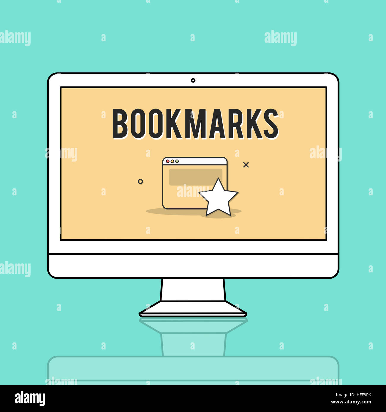 Bookmarks Favorite Internet Social Media Concept Stock Photo - Alamy