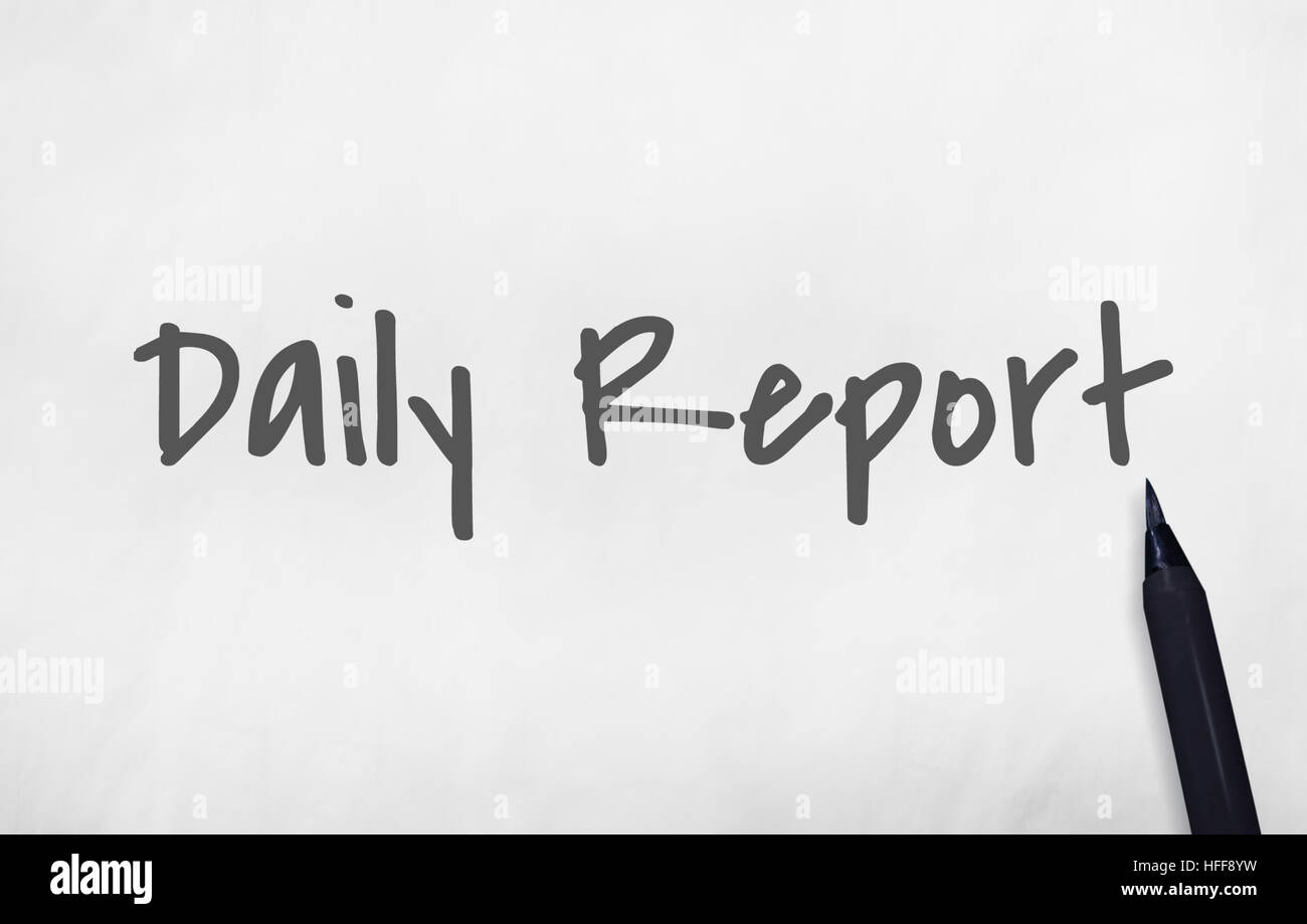 Financial Daily Report Business Strategy Minutes Concept Stock Photo ...