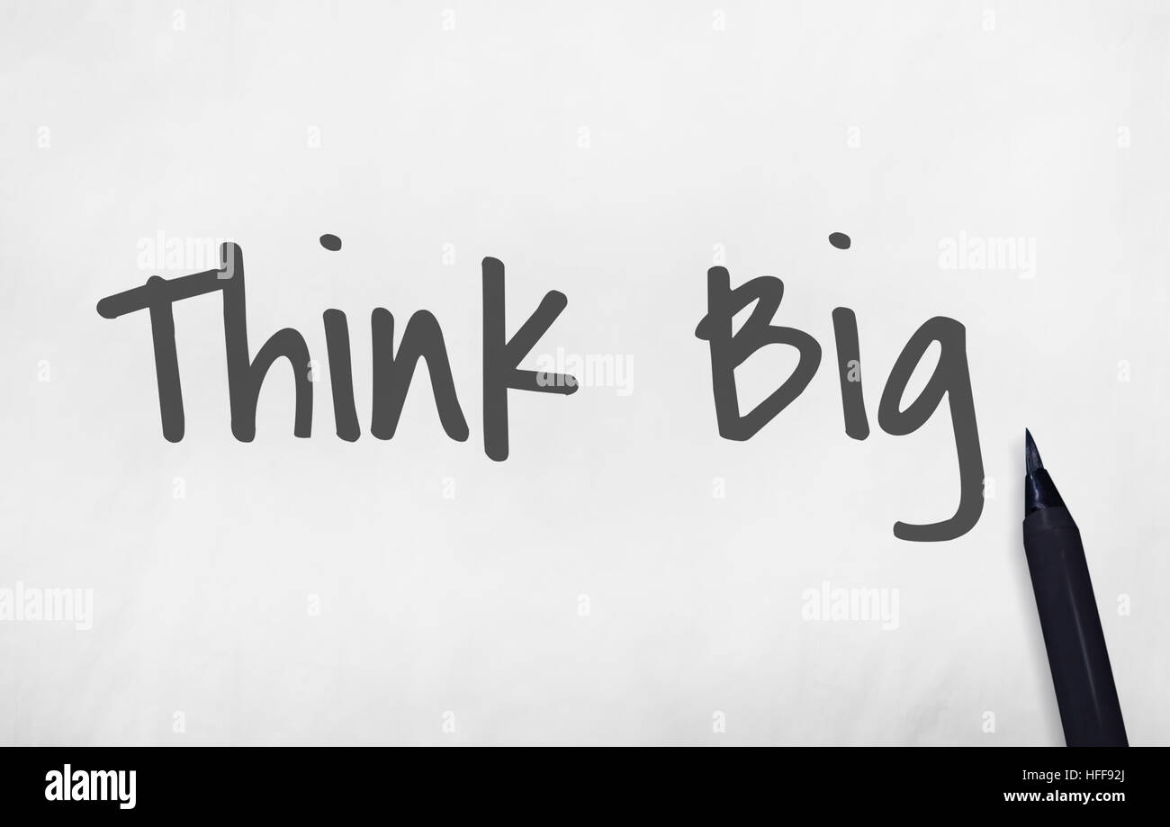 Think Big Goal Target Aspirations Expectation Concept Stock Photo - Alamy