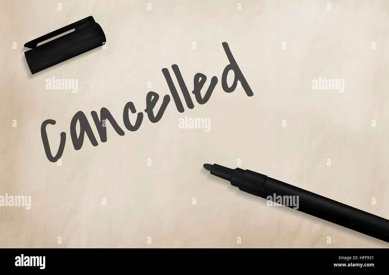 Cancelled Rejected Abort Declined Cancellation Denied Concept Stock ...