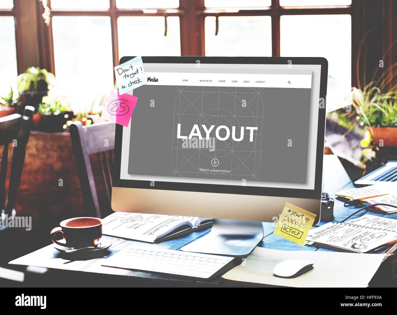 Web Design Media Page Concept Stock Photo - Alamy