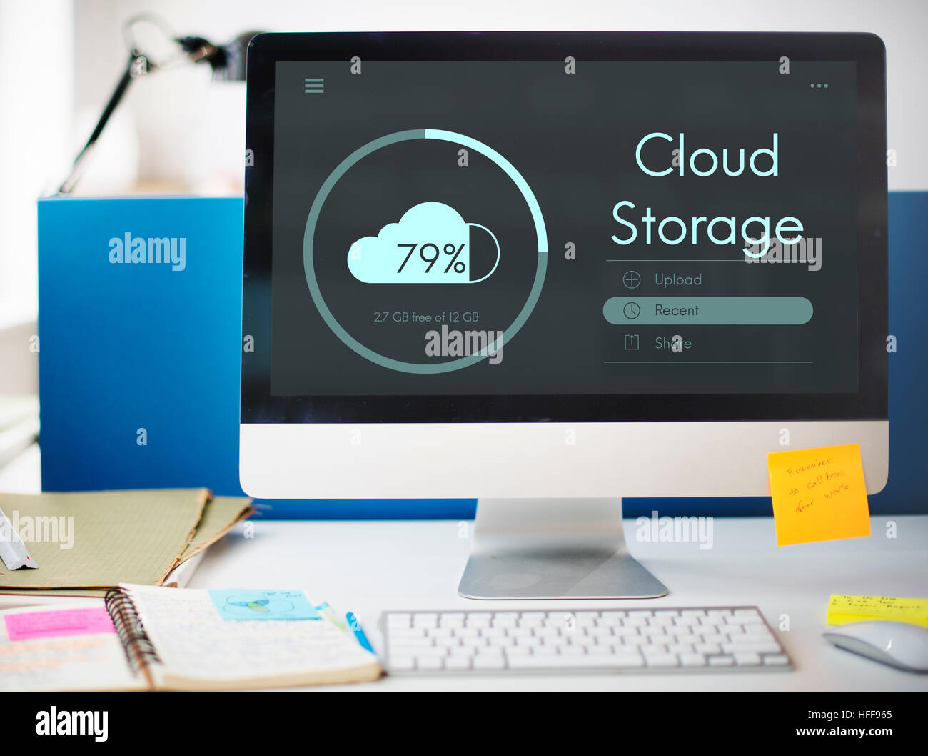 Cloud Storage Upload Interface Concept Stock Photo - Alamy