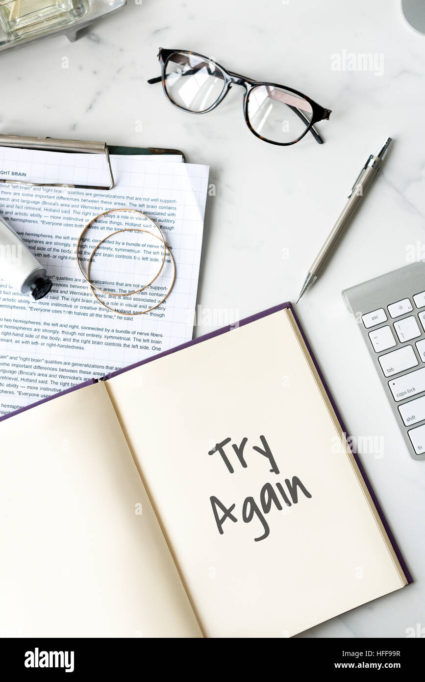 Time to Renew Try Again Restart Motivation Never Give Up Concept Stock ...