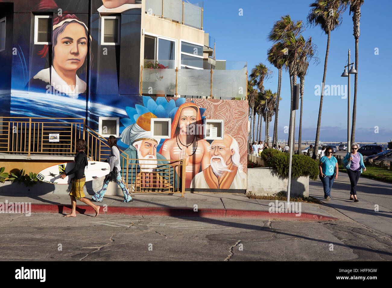 Neighborhood street scene in Venice beach California Stock Photo - Alamy