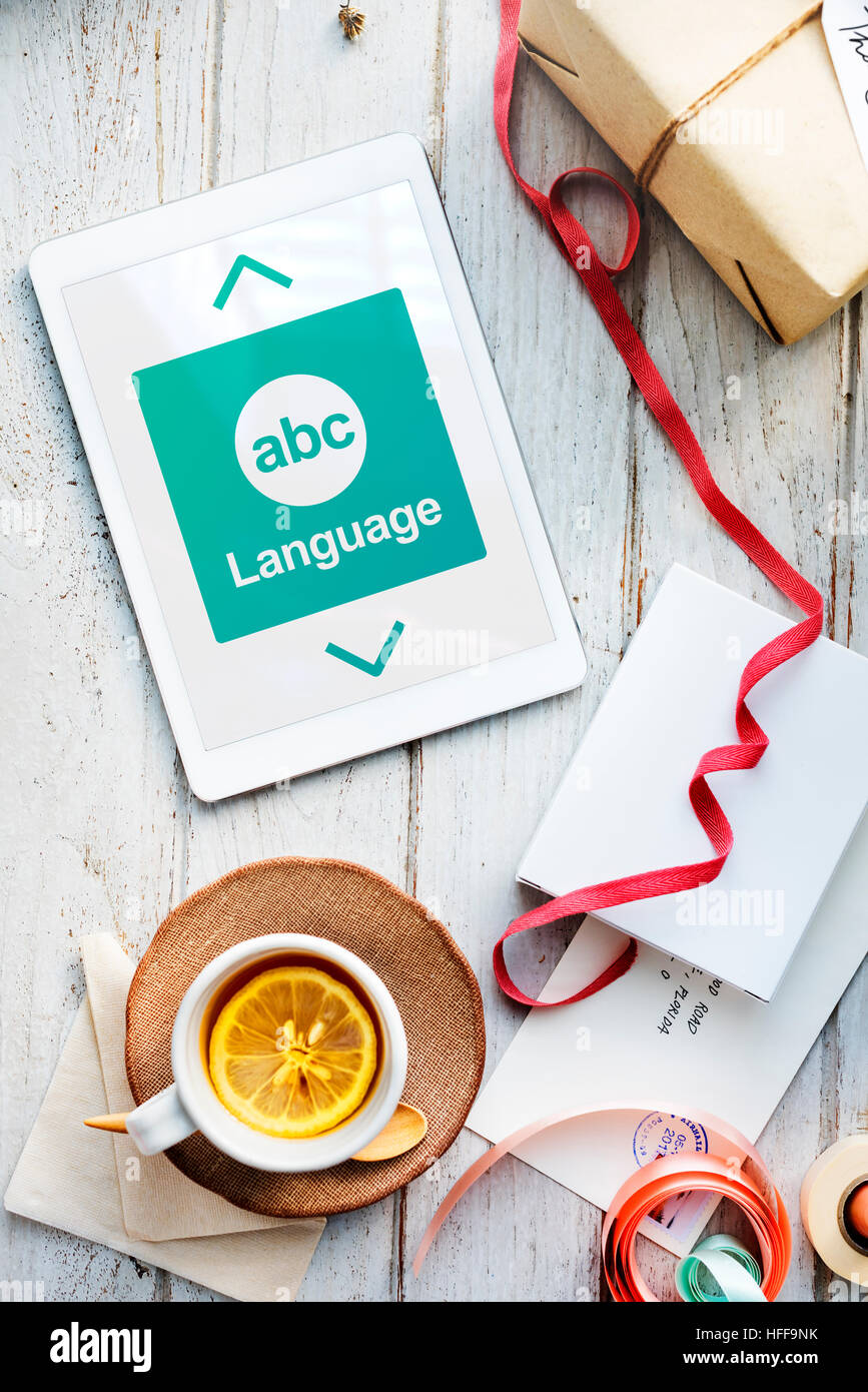 Literacy ABC Icon Alphabet Concept Stock Photo - Alamy