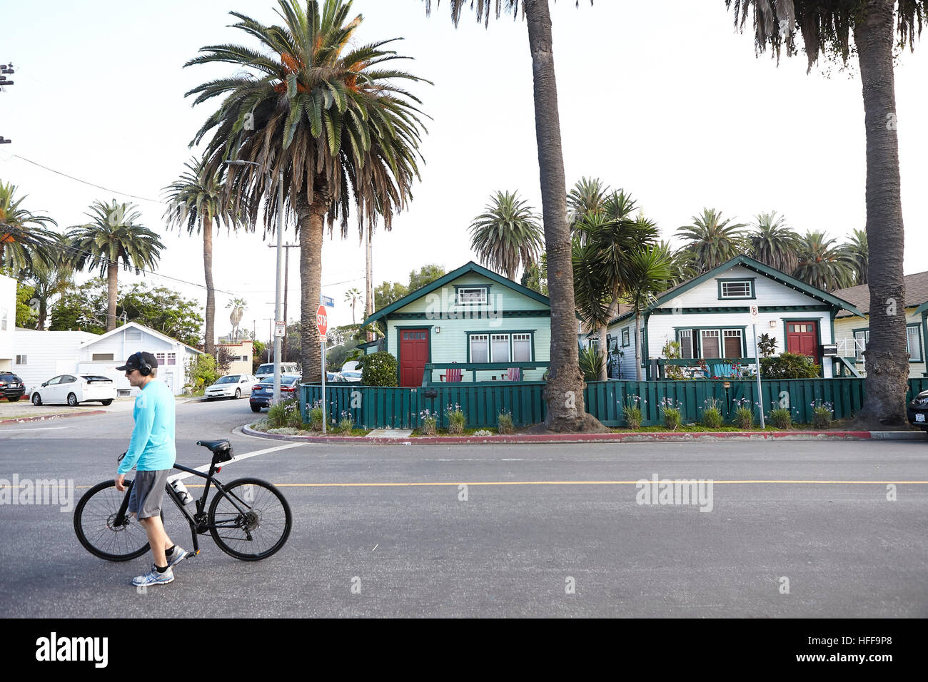 Neighborhood street scene in Venice beach California Stock Photo - Alamy