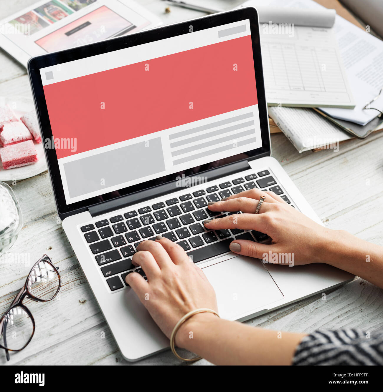 Layout Arrangement Creative Design Organization Concept Stock Photo - Alamy