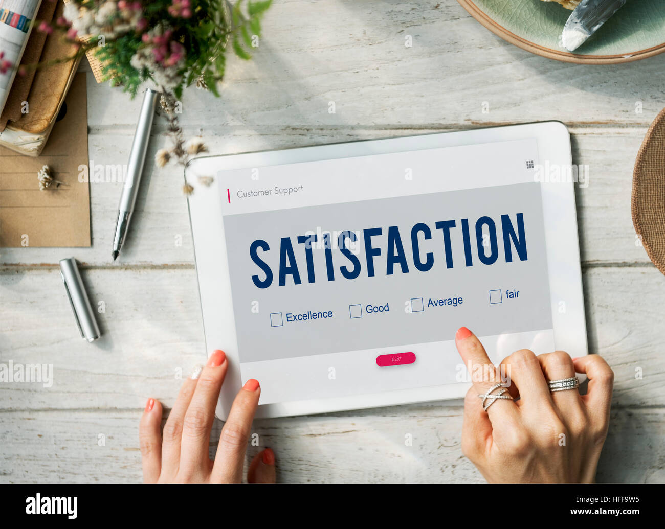 Customer Service Feedback Interface Concept Stock Photo - Alamy