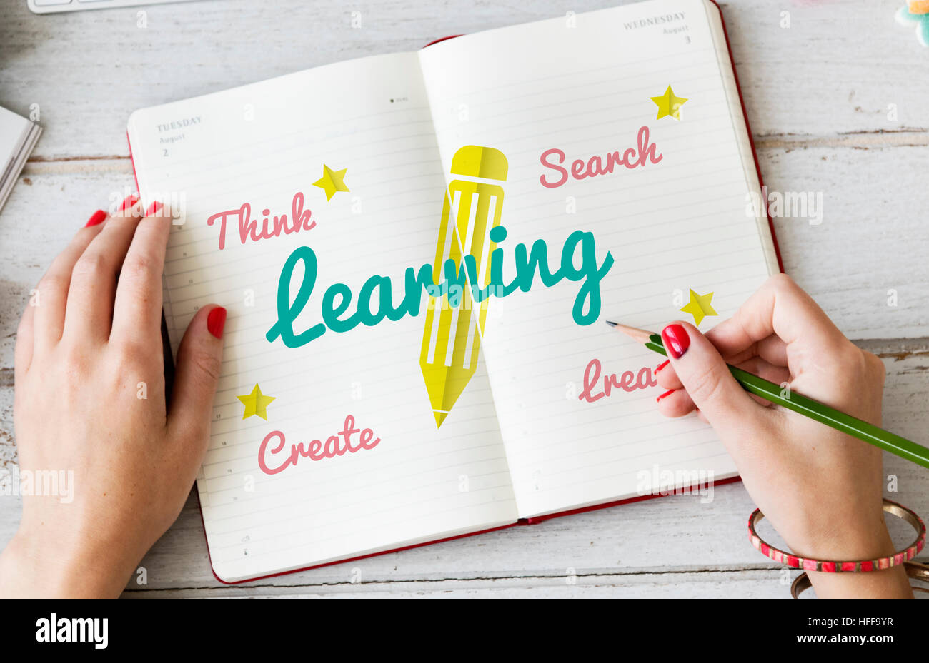 School Knowledge Study Pencil Concept Stock Photo - Alamy