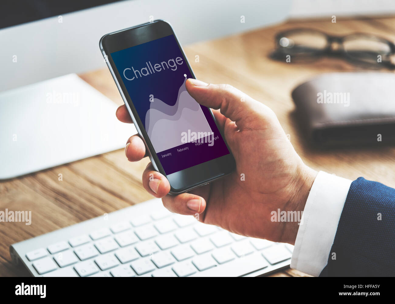 Challenge Business Graph Growth Success Concept Stock Photo - Alamy