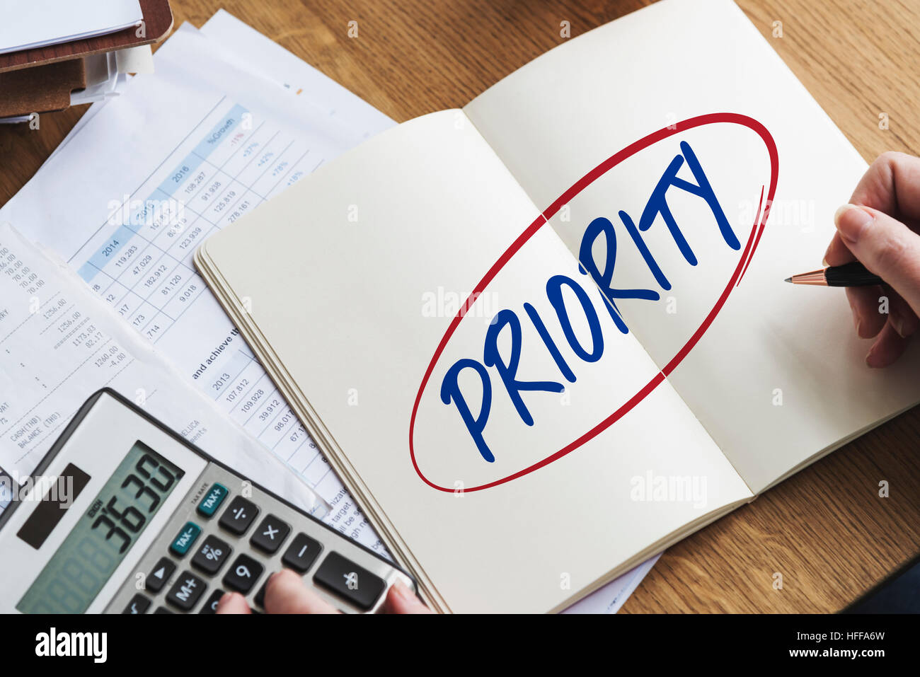 Priority Effectivity Urgency Important Tasks Rank Concept Stock Photo ...