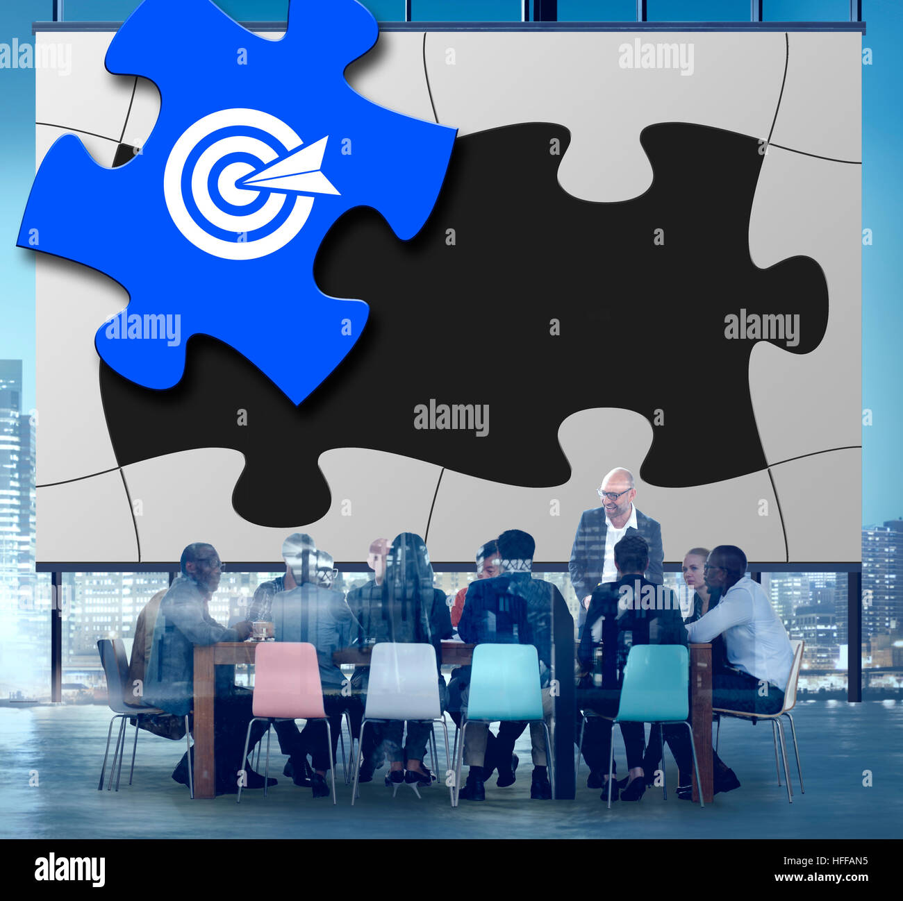 Achievement Success Goals Target Jigsaw Puzzle Concept Stock Photo - Alamy