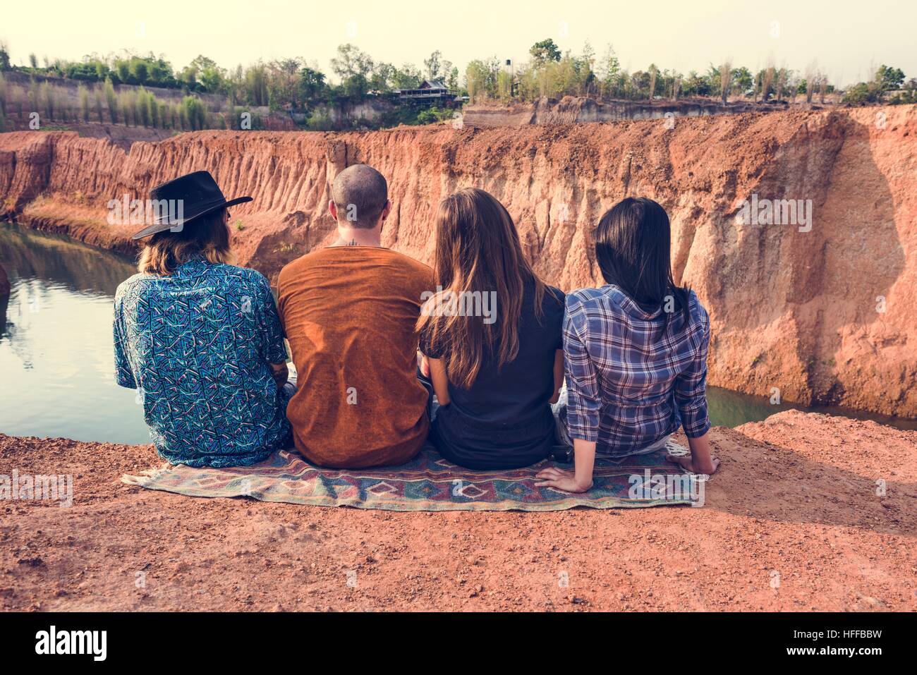 Friends Travel Holiday Adventure Together Concept Stock Photo - Alamy