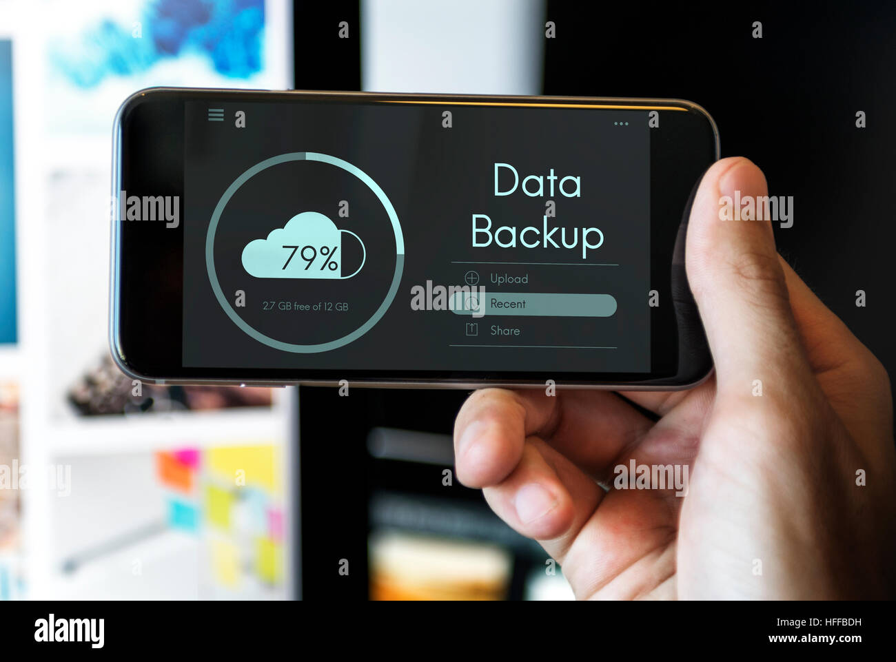 Cloud Storage Upload Interface Concept Stock Photo - Alamy