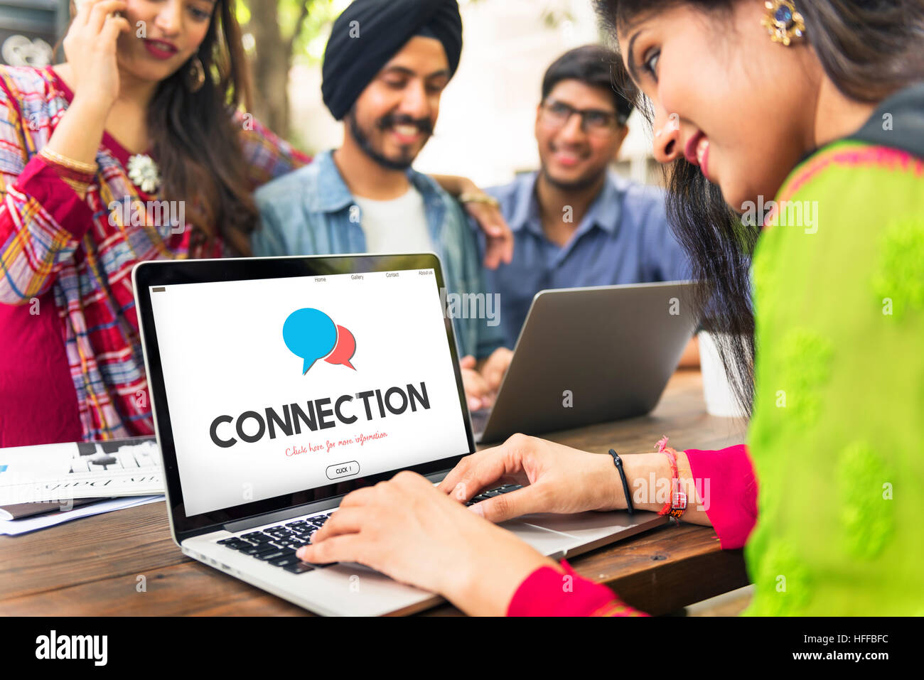 Social Blog Communication Connection Message Concept Stock Photo - Alamy