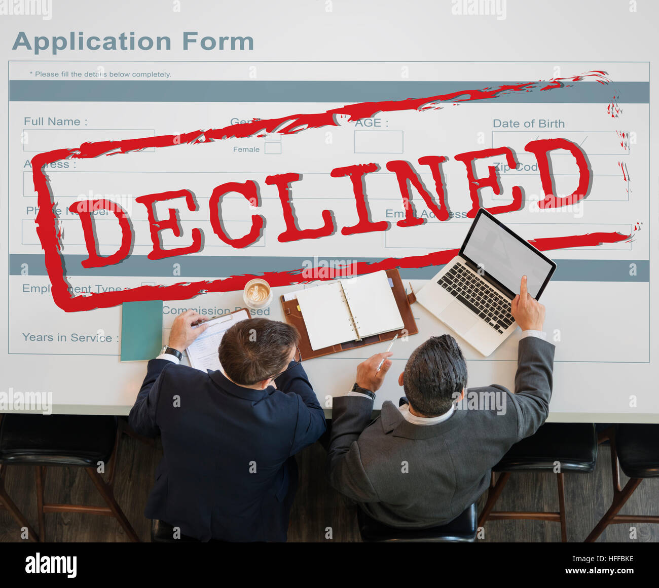 Declined Deny Reject Stamp Concept Stock Photo - Alamy