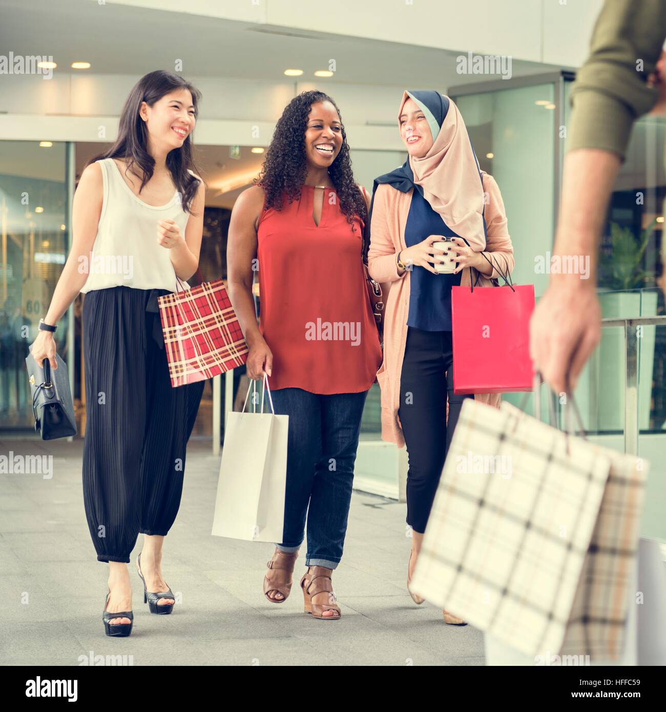 Group Of People Shopping Concept Stock Photo - Alamy