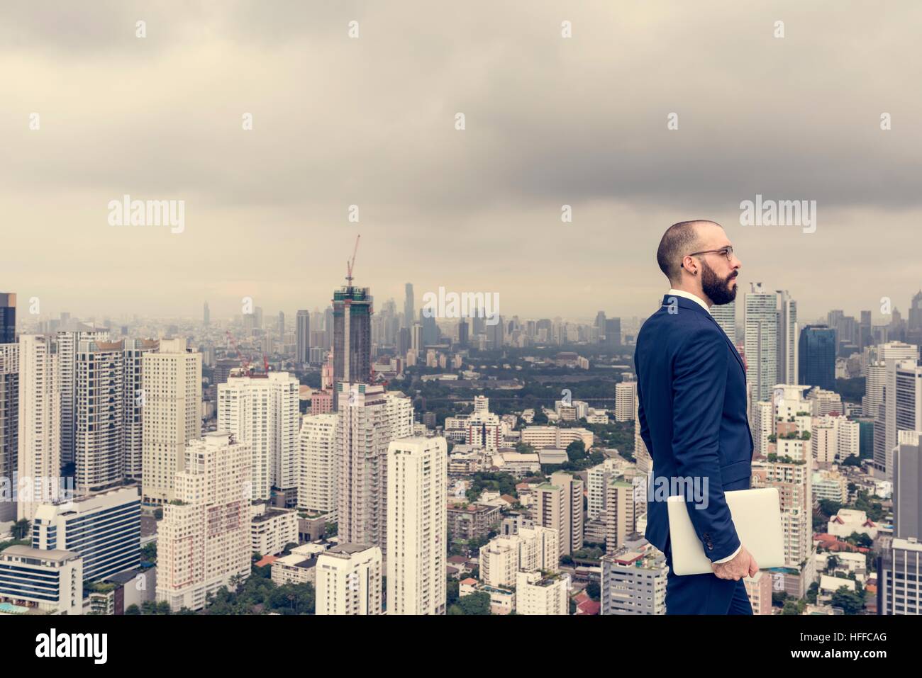 Business Person Standing Rooftop Concept Stock Photo - Alamy