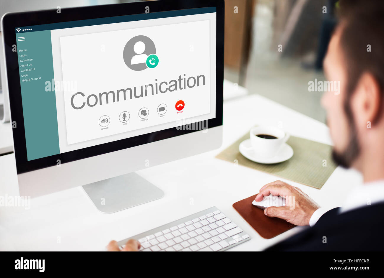 Calling Communication Connect Networking Concept Stock Photo - Alamy