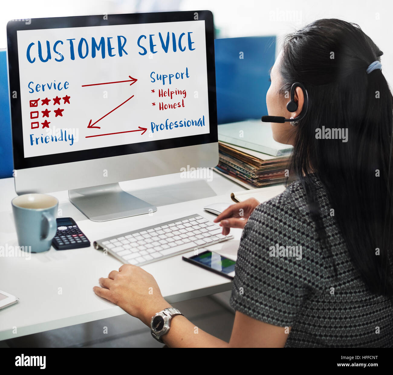 Customer Service Rating Graph Stock Photo - Alamy