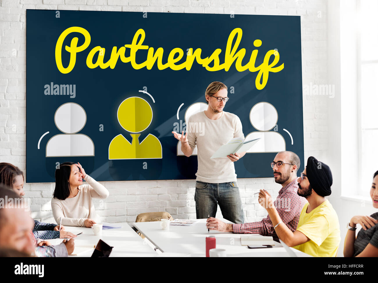 Partnership Corporate Team Leader Font Concept Stock Photo - Alamy