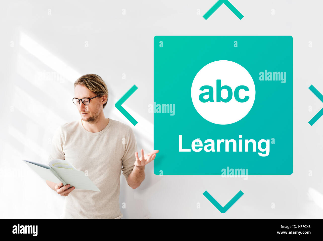 Literacy ABC Icon Alphabet Concept Stock Photo - Alamy