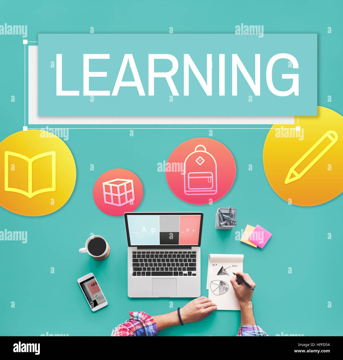 Study School Academic Icon Graphic Concept Stock Photo - Alamy