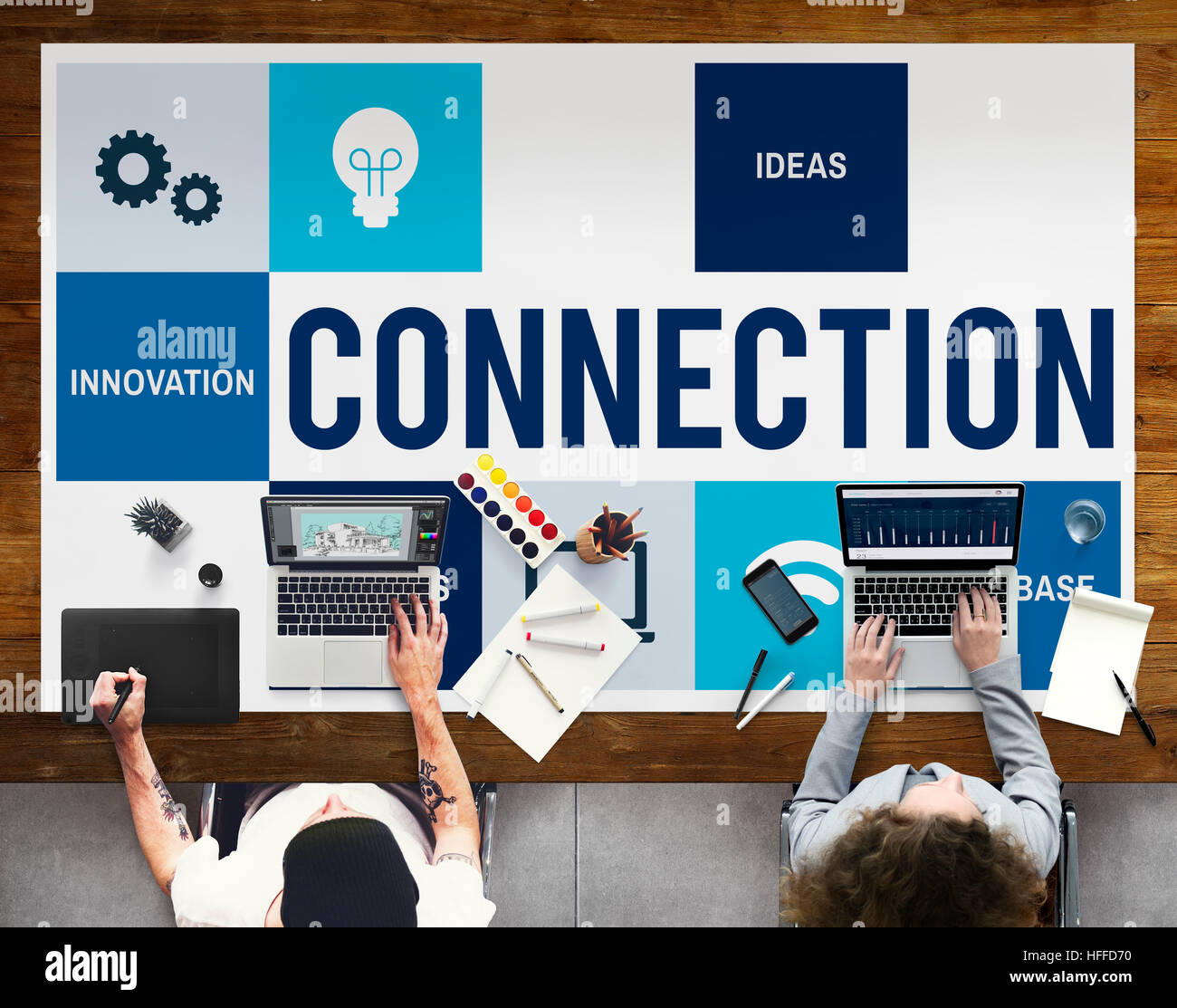 Communication Connection Idea Technology Concept Stock Photo - Alamy