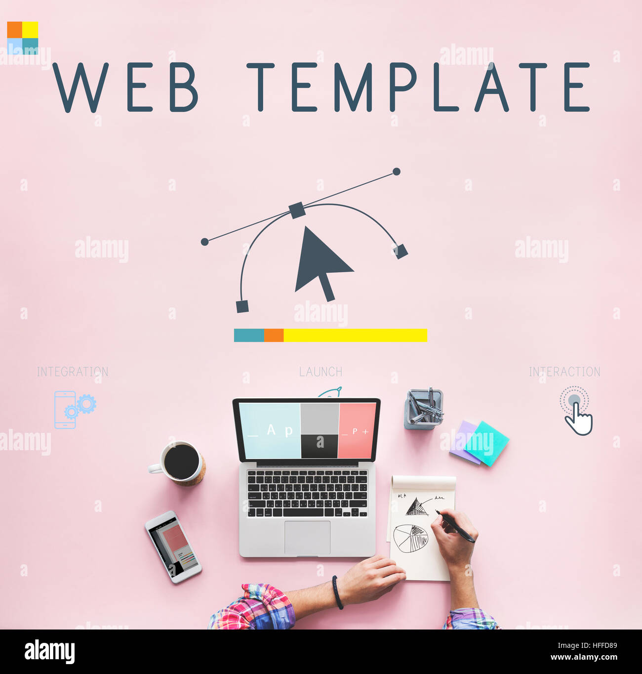 Responsive Design Website Template Layout Concept Stock Photo - Alamy