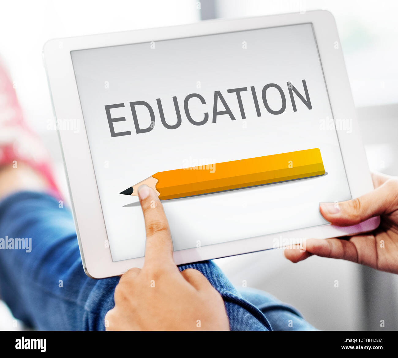 Education Pencil Graphic Learn Study Online Concept Stock Photo - Alamy