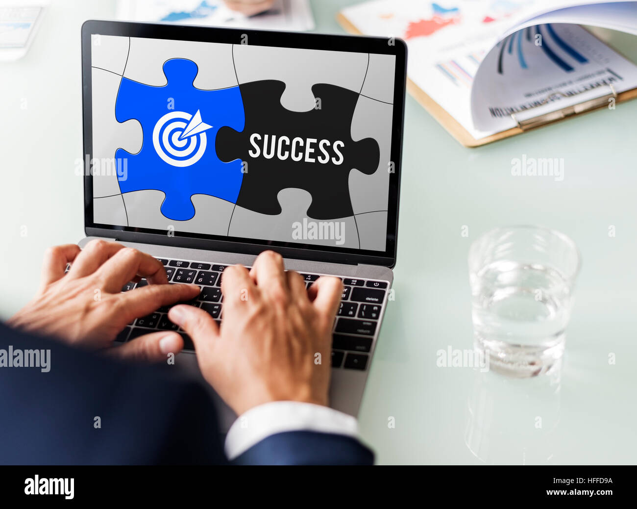 Achievement Success Goals Target Jigsaw Puzzle Concept Stock Photo - Alamy