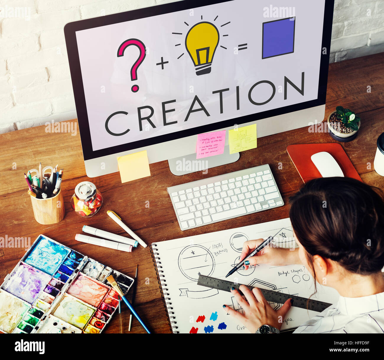 Creative Curiosity Ideas Equation Concept Stock Photo - Alamy