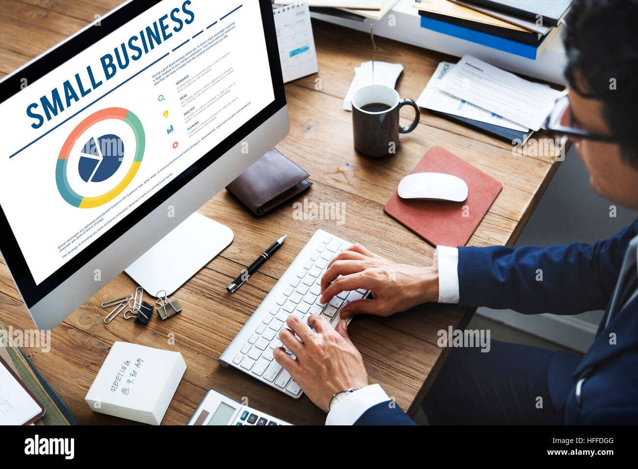 Small Business Analysis Pie Chart Concept Stock Photo - Alamy