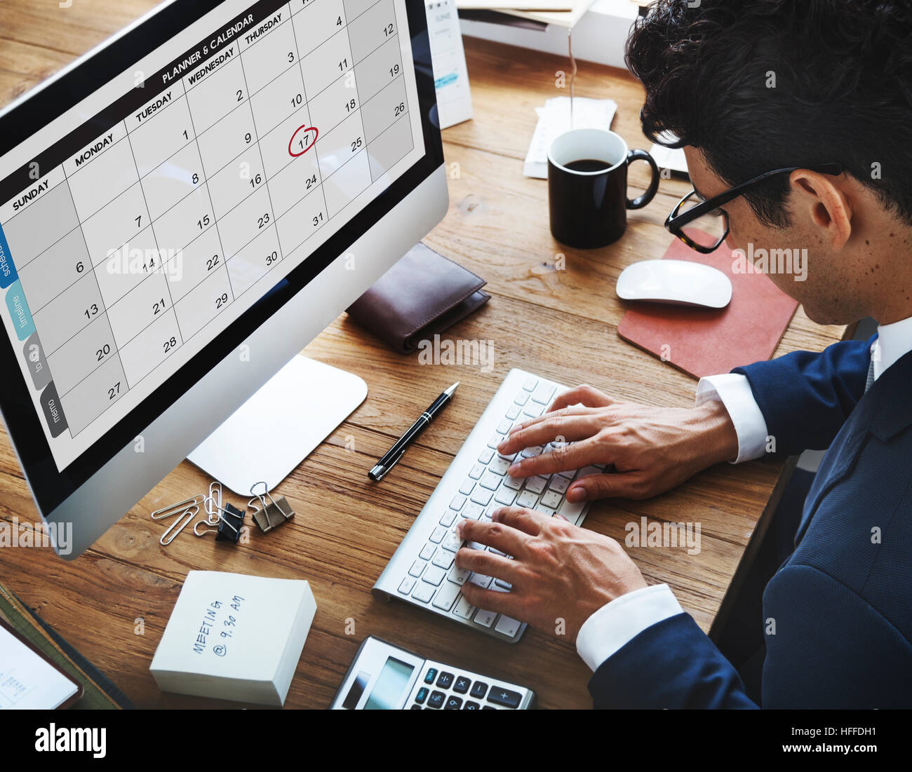 Planner Calendar Schedule Date Concept Stock Photo - Alamy