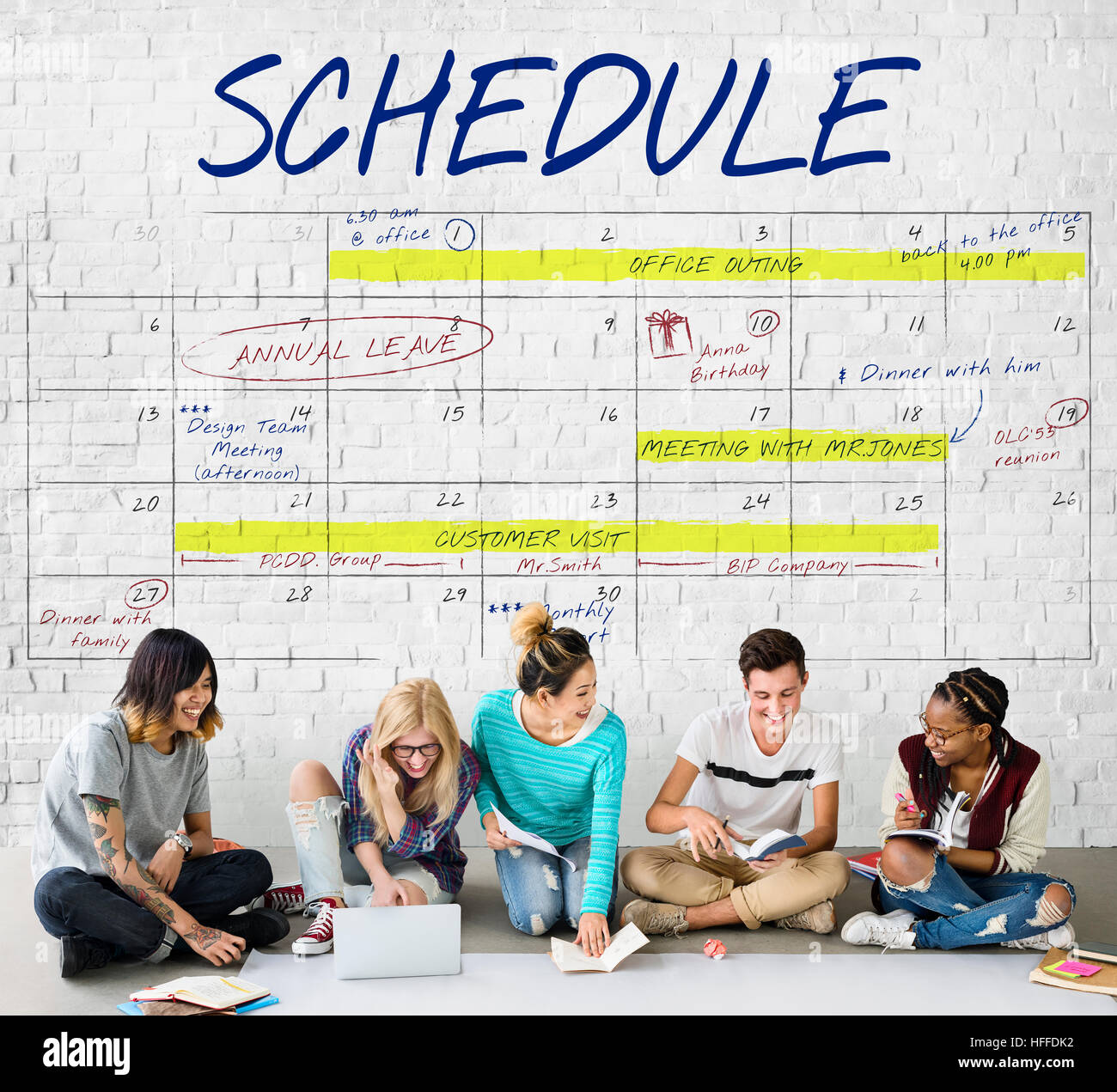 Planner Calendar Schedule Date Concept Stock Photo - Alamy