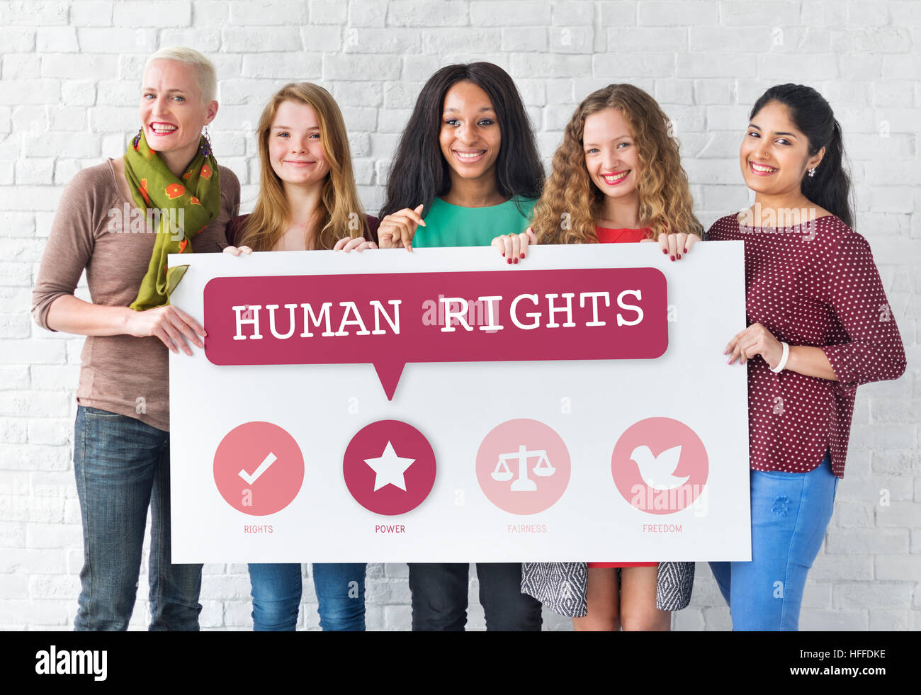 Women Rights Equality Opportunities Fairness Feminism Concept Stock ...