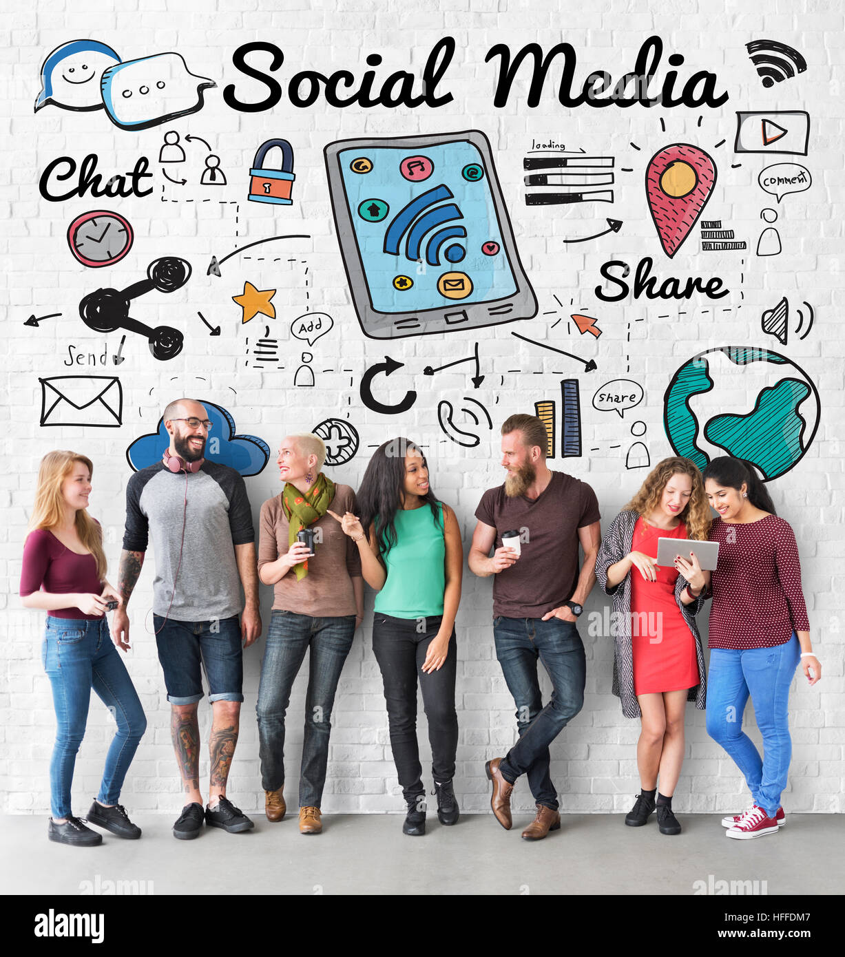 Social Media Internet Technology Concept Stock Photo - Alamy