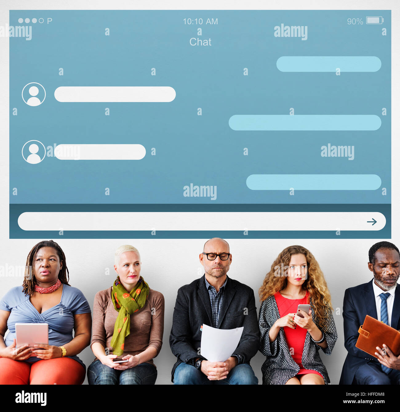 Blank Chat Mock Up Concept Stock Photo - Alamy