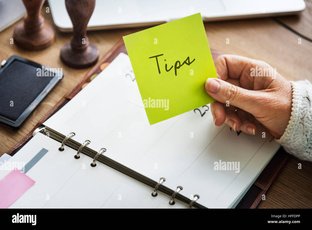Tips and Tricks Hint Clue Instruction Advice Concept Stock Photo - Alamy