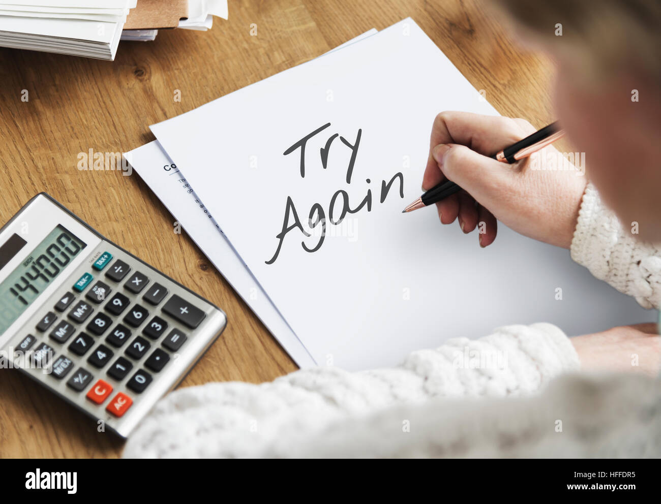 Time to Renew Try Again Restart Motivation Never Give Up Concept Stock ...