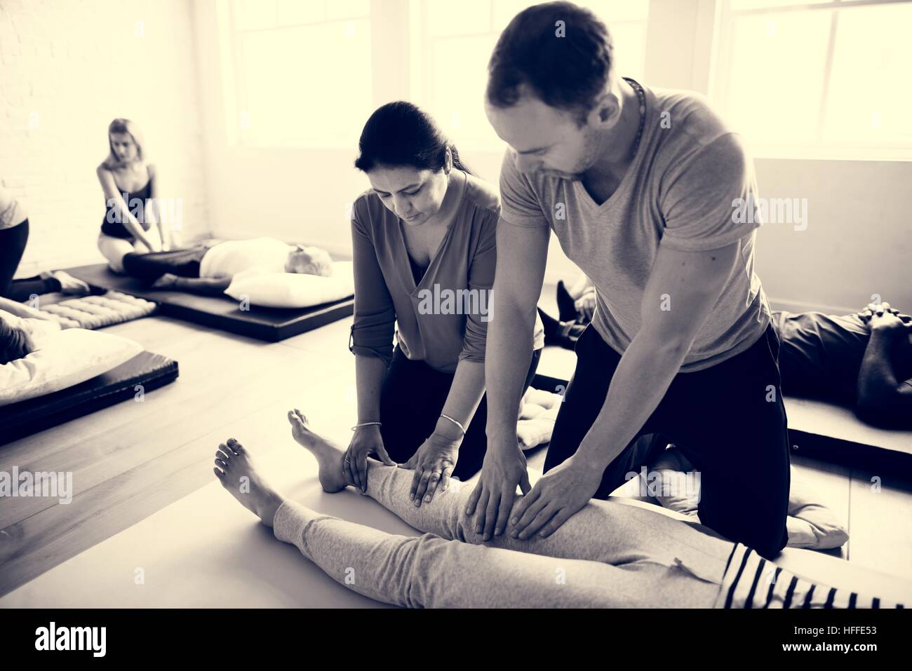 Health Wellness Massage Training Concept Stock Photo - Alamy
