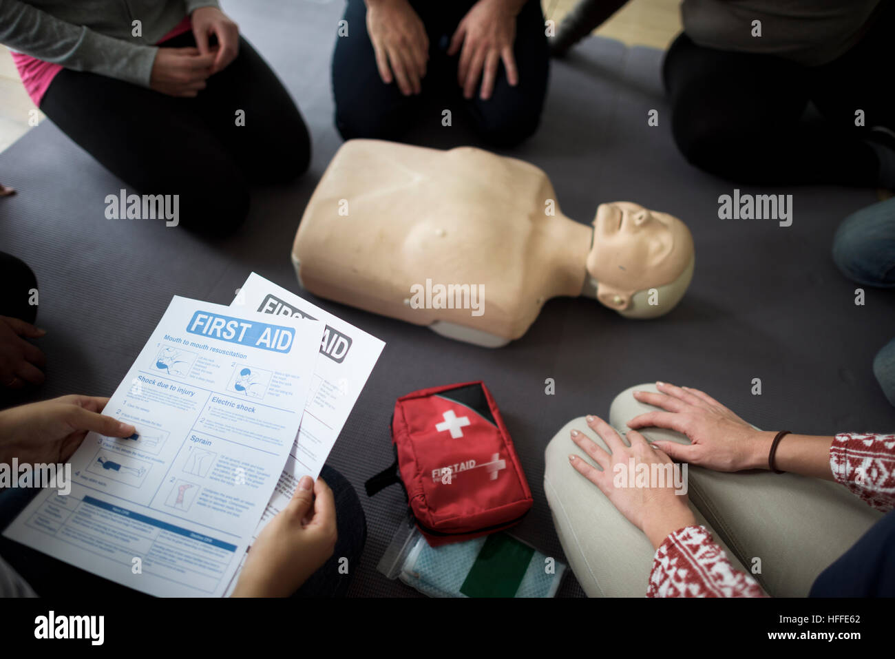 CPR First Aid Training Concept Stock Photo - Alamy